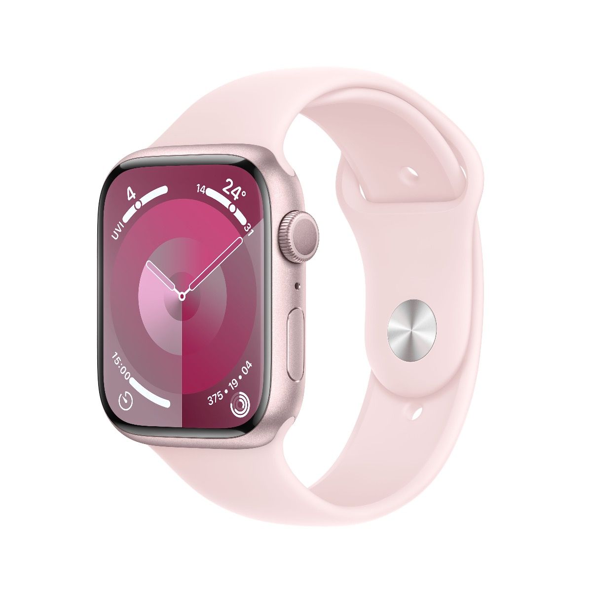 Buy Apple Watch Series 9 GPS 45mm Pink Aluminium Case with Light Pink ...